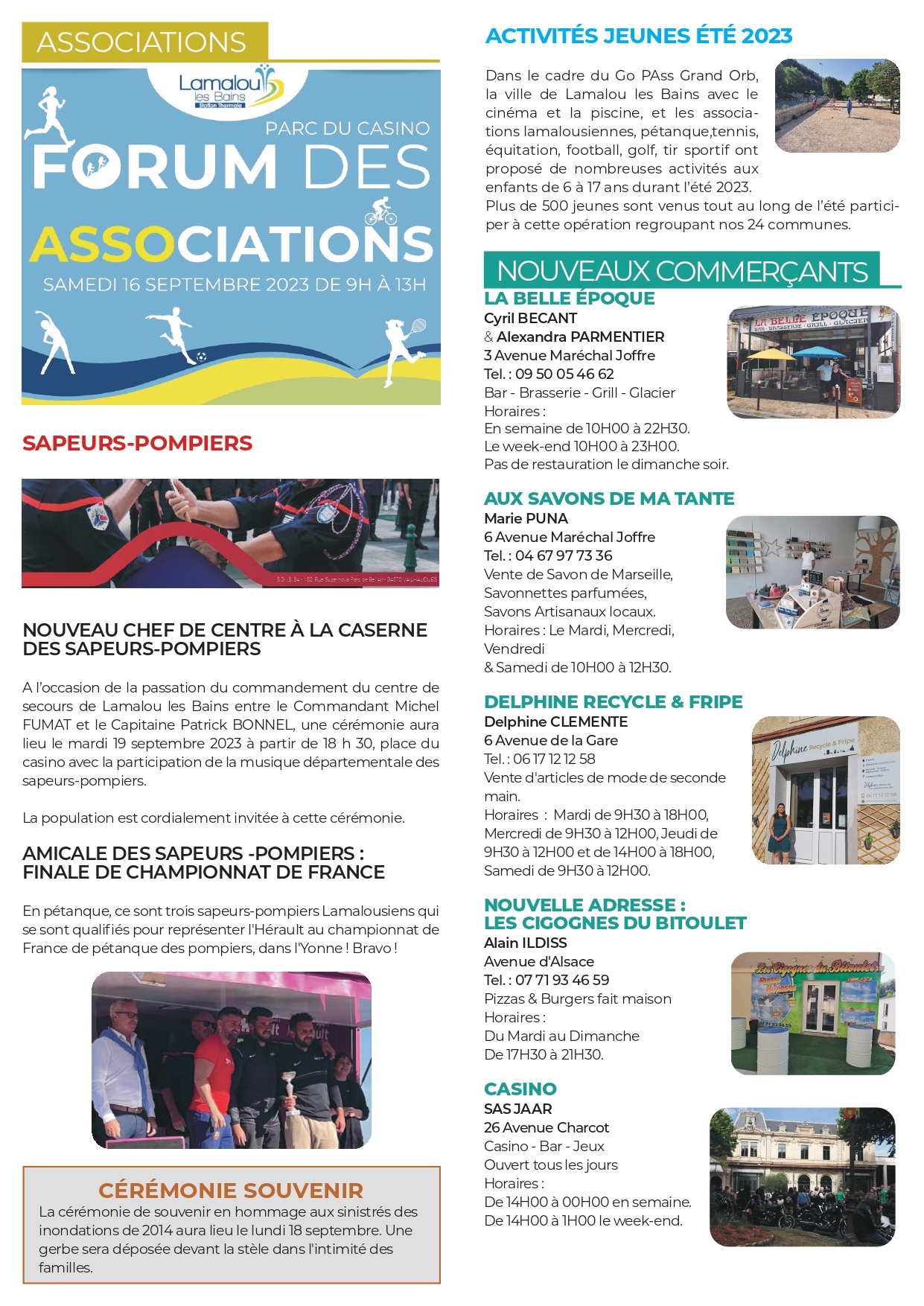 Lettre d'Information N°25 - Mairie de Lamalou-les-Bains